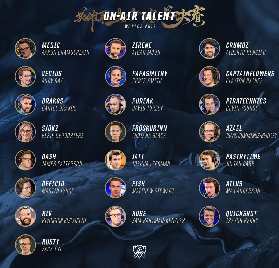 Para Caster Yang Dipilih Untuk Worlds 2017 LoL – Esportsku