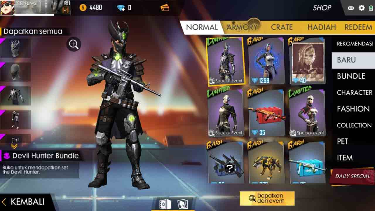 Skin Bundle FF Devil Hunter Hadir Di Free Fire! – Esportsku