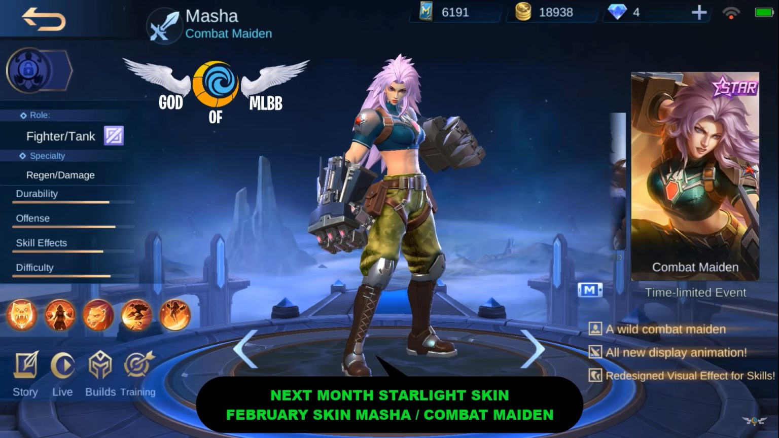Build Masha Mobile Legends, Battle Spell ML, dan Gameplay – Esportsku