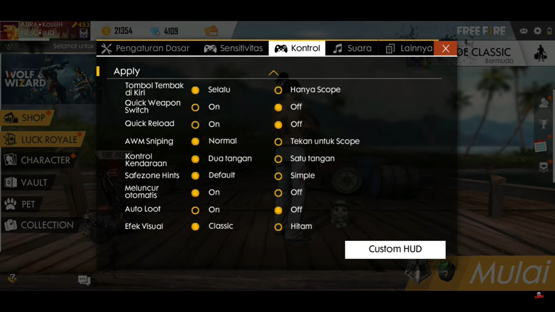 Settingan Auto Headshot FF Ala AURA KASIIH Free Fire 2021 – Esportsku