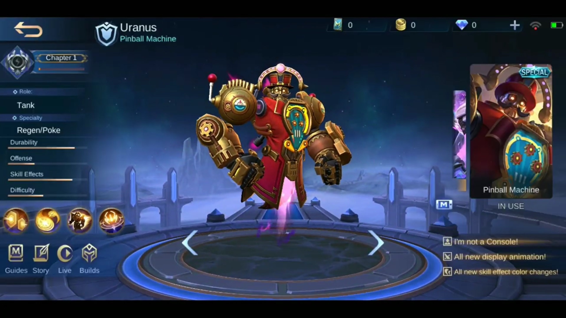 Prize Skin Uranus Pinball Machine Special Mobile Legends (ML) - Esports