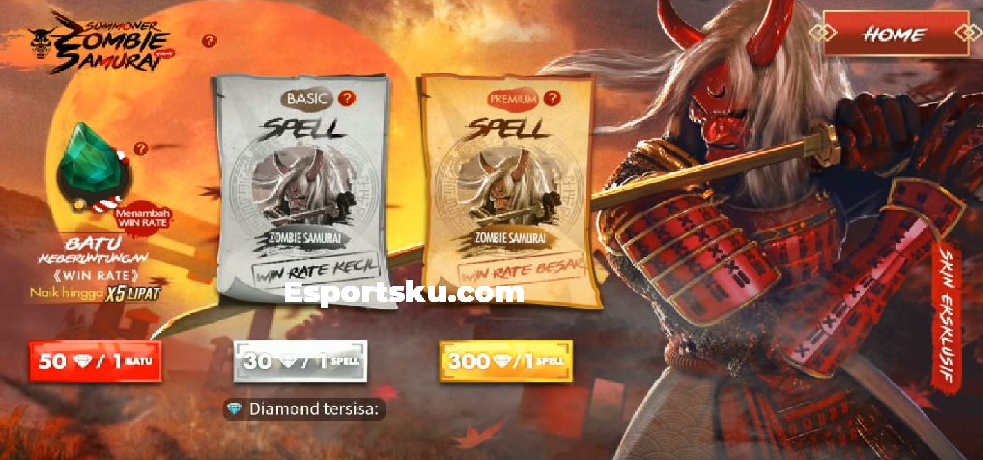 Cara Mendapatkan Bundle Zombie Samurai Free Fire (FF) – Esportsku