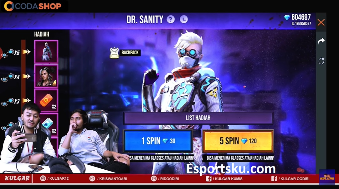 Web Event FF Hadirkan Bundle Baru Dr.Sanity Free Fire – Esportsku