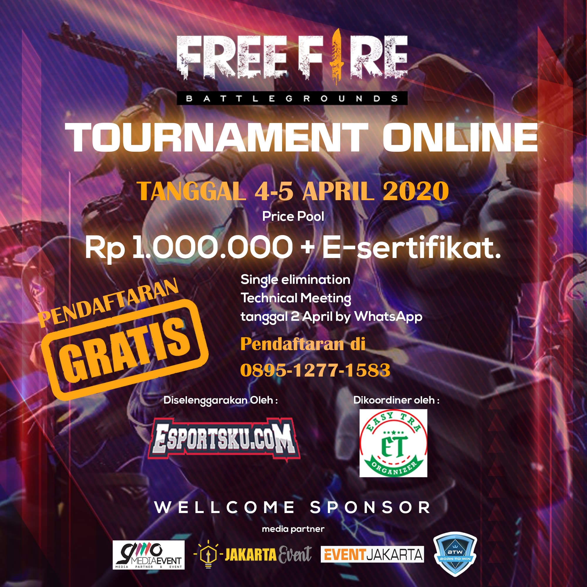 Tournament Gratis Free Fire Untuk Pemain FF 2020, Daftar Sekarang ...