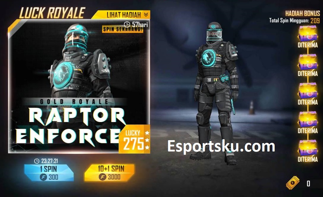 Gratis Bundle Raptor Enforcer di Kode Redeem FF Terbaru! – Esportsku