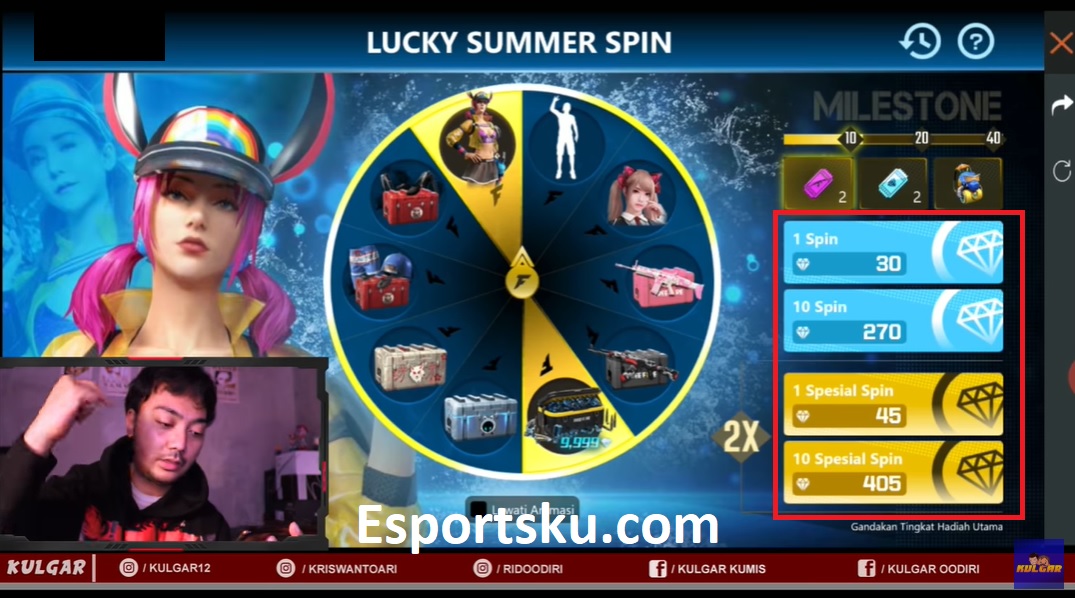 Web Event FF Lucky Summer Spin Free Fire Terbaru – Esportsku