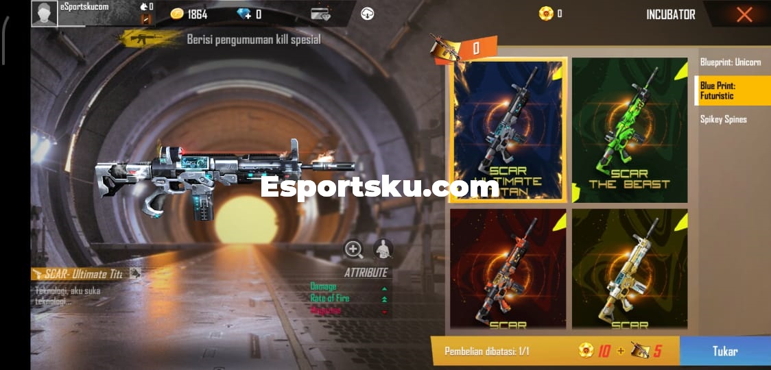 Incubator Skin Scar Titan Free Fire Kembali, Pemain FF Wajib Punya ...