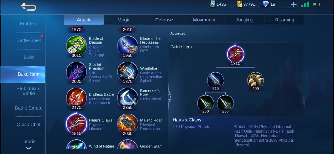 Haas’s Claws Mobile Legends, Item ML Lifesteal Yang Dilupakan! – Esportsku