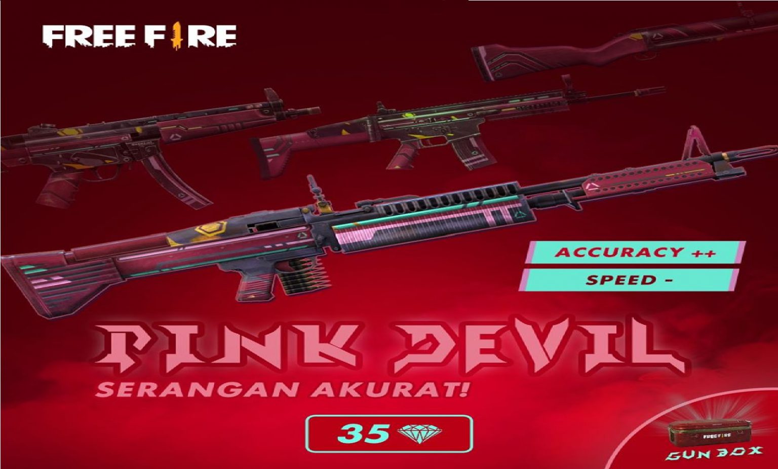 3 Gun Skin Box Aim Senjata Terbaik Free Fire (FF) – Esportsku