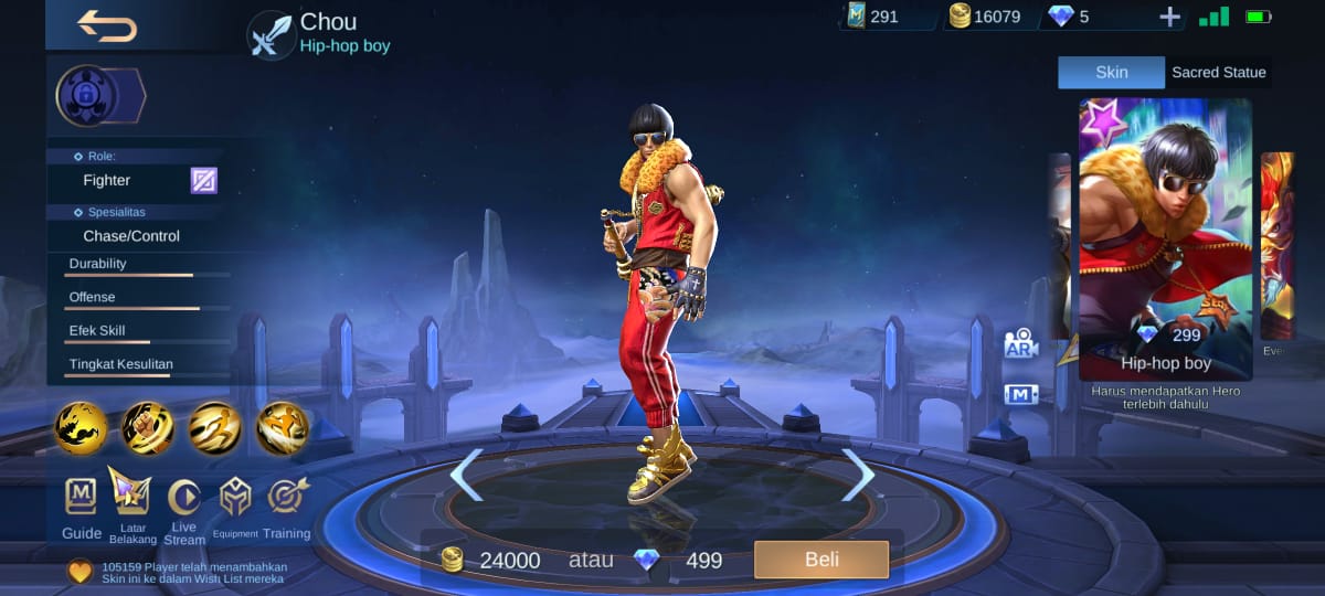 12 Skin Yang Dimiliki Chou ML Di Mobile Legends, Sudah Punya? – Esportsku