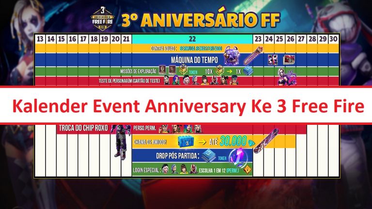 Tanggal Event Anniversary Ke 3 Free Fire (FF) – Esportsku