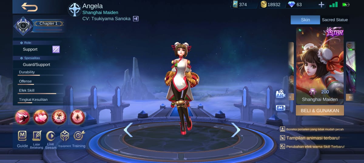 Harga Skin Collector Angela Floral Elf Mobile Legends (ML) dan Cara ...