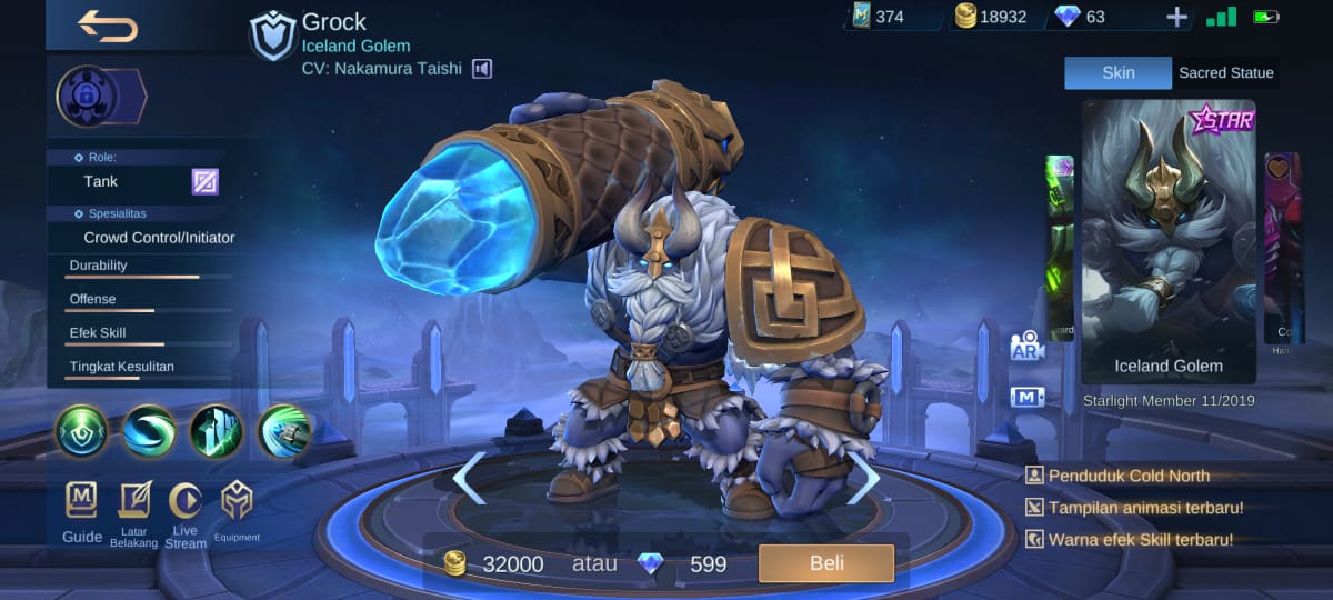 Best Grock Skin Mobile Legends (ML) - Esports
