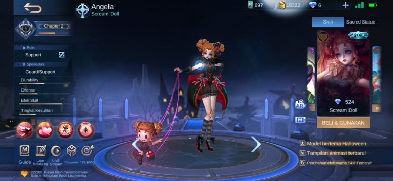 Harga Skin Angela Scream Doll Special Mobile Legends (ML) – Esportsku