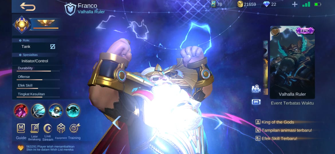 8 Skin Franco Mobile Legends (ML) Terbaik – Esportsku