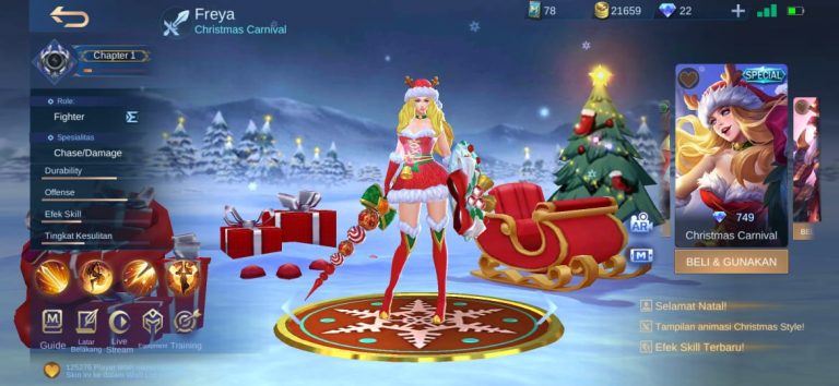 Harga Skin Freya Christmas Carnival Mobile Legends (ML) – Esportsku