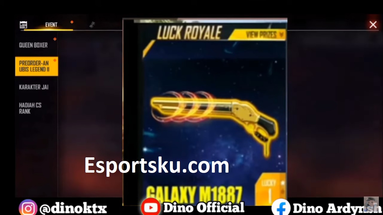 Bocoran Skin FF Galaxy M1887 Weapon Royale Free Fire – Esportsku