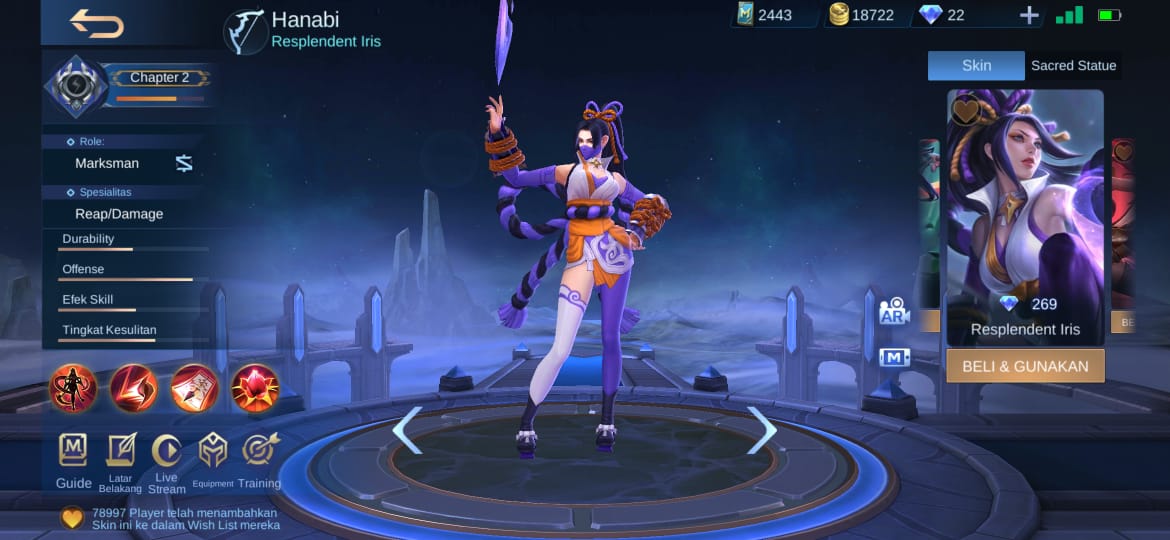 8 Skin Hanabi Mobile Legends (ML) Terbaik – Esportsku