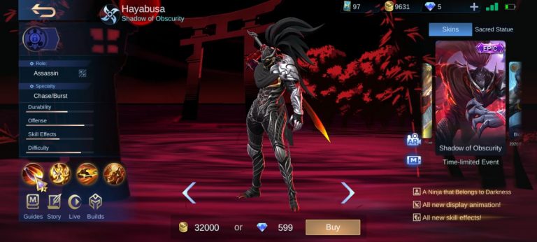 9 Skin Hayabusa Mobile Legends (ML) Terbaik – Esportsku