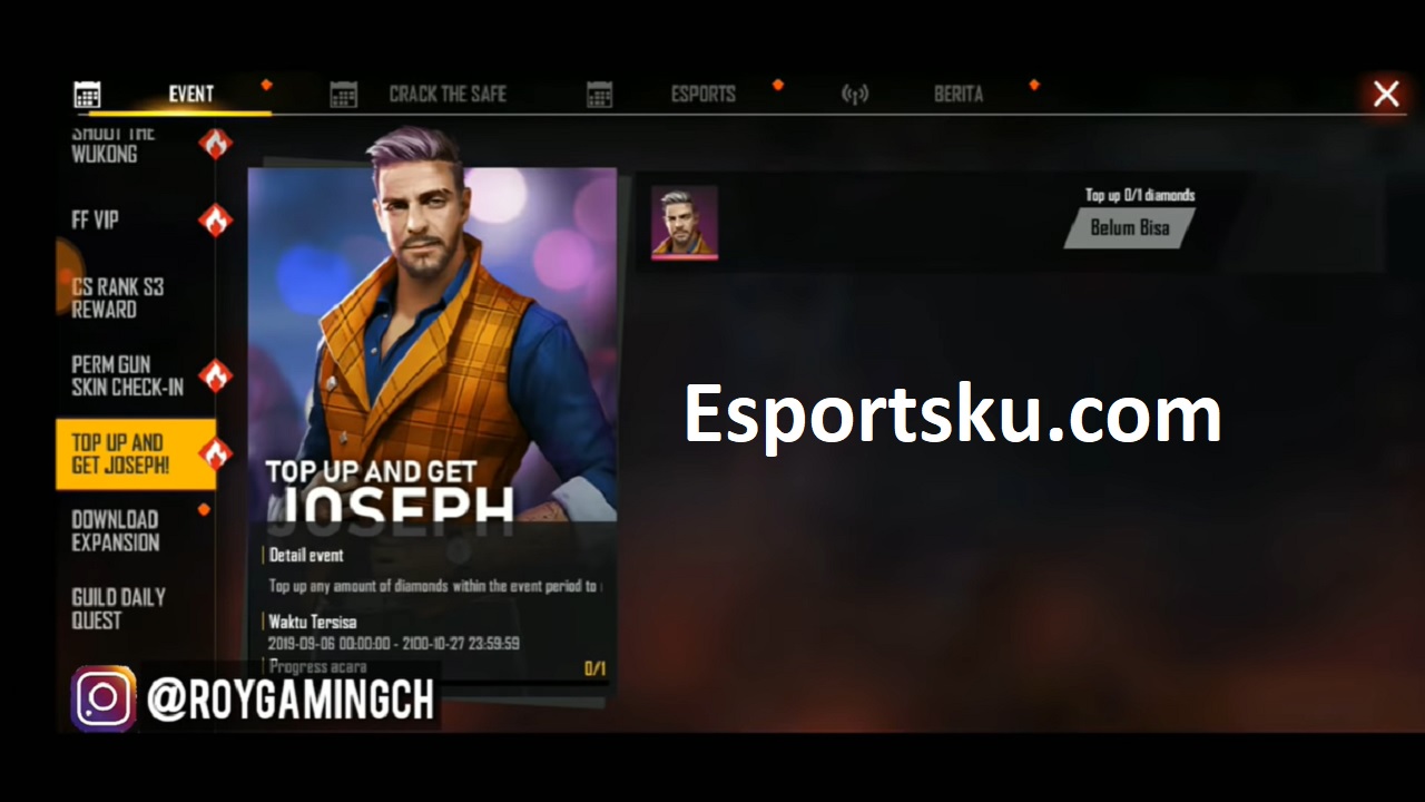 8 Fakta Karakter Joseph Free Fire (FF), Seorang Fisikawan! – Esportsku