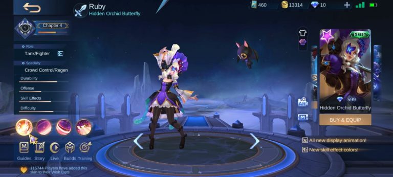 Harga Skin Ruby Hidden Orchid Butterfly Elite Mobile Legends (ML ...