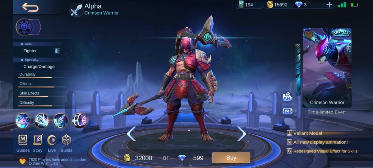 6 Skin Terbaik Alpha Mobile Legends (ML) – Esportsku