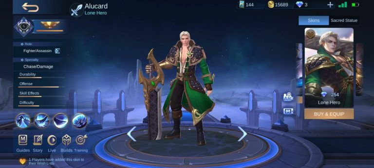 Harga Skin Alucard Lone Hero Normal Mobile Legends (ML) – Esportsku