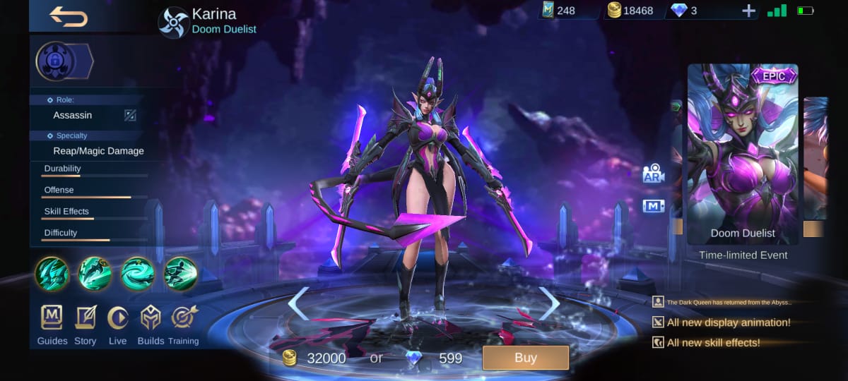 8 Fakta Menarik Hero Karina Mobile Legends (ML) – Esportsku