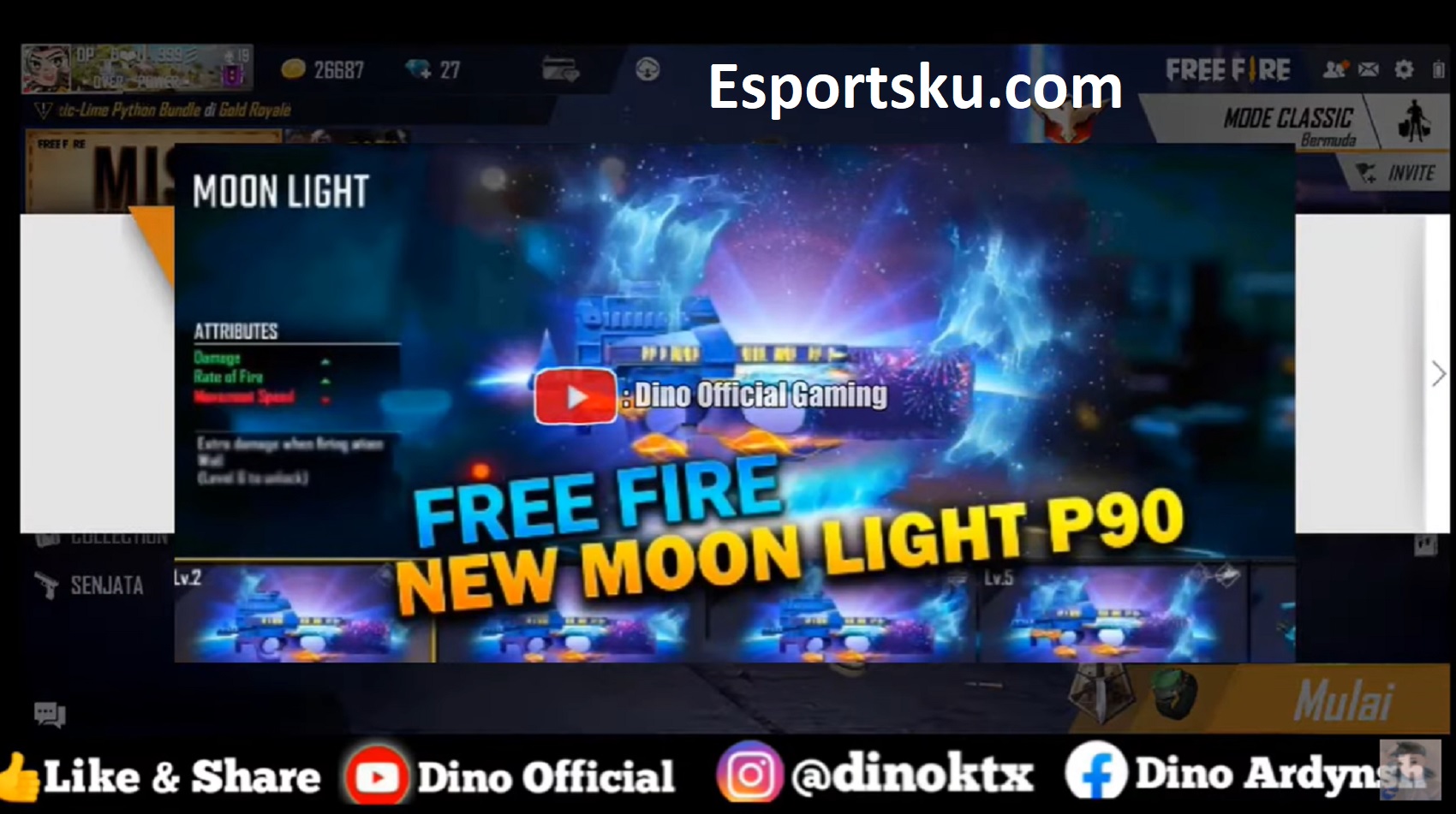 Senjata P90 Dapat Evolution Terbaru Free Fire (FF) – Esportsku