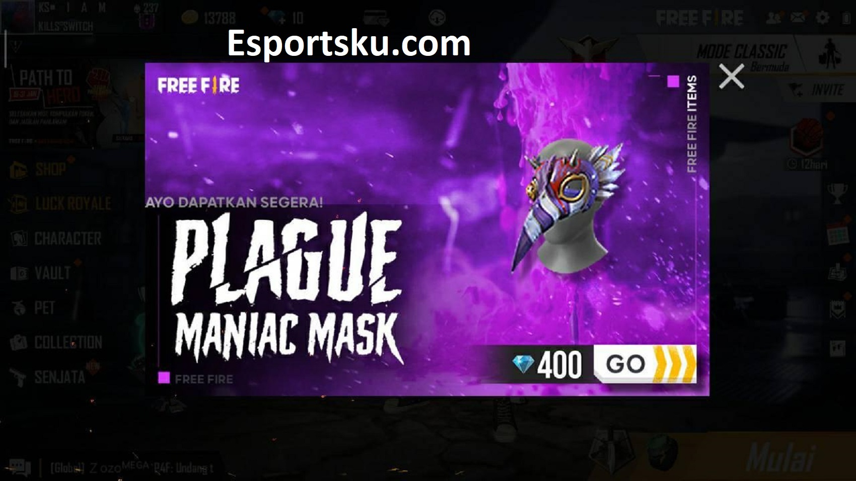 Plague Maniac Mask FF Hadir Dishop Free Fire – Esportsku