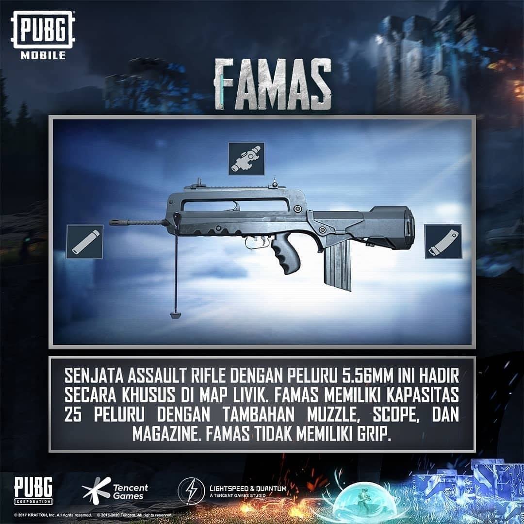 Tips Menggunakan FAMAS di Livik PUBG Mobile, AR Rasa SMG! – Esportsku