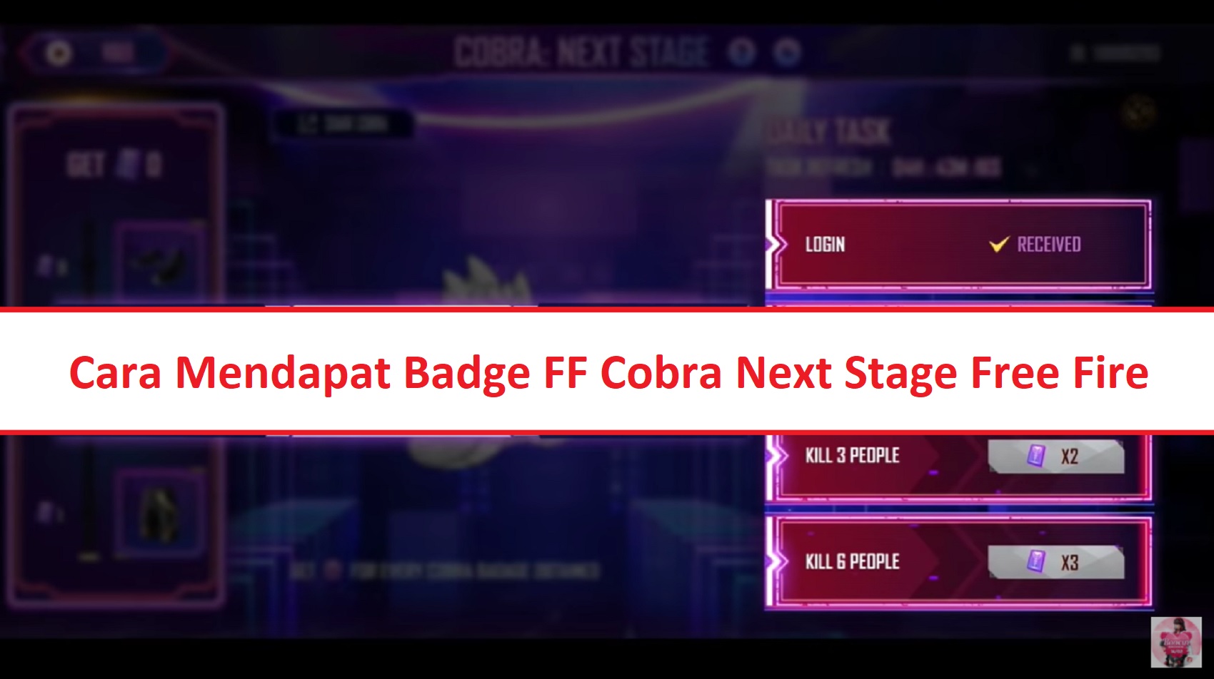 Cara Mendapatkan Badge Cobra Next Stage Free Fire (FF) – Esportsku