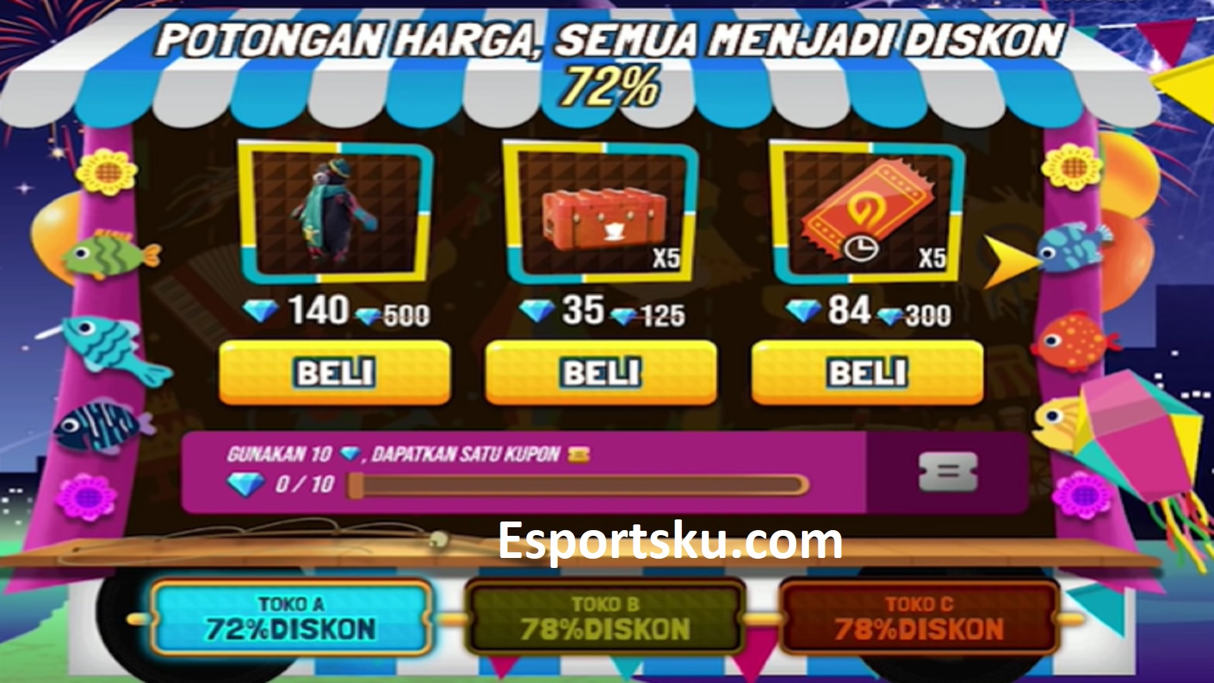 Cara Dapatkan Diskon Murah Free Fire di Festival Diskon FF – Esportsku