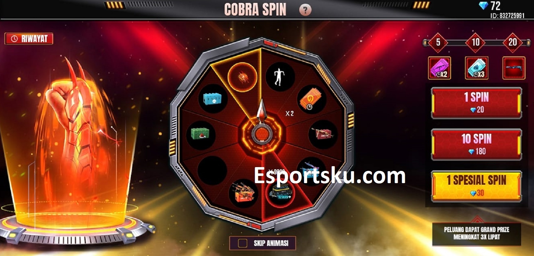 Cara Mendapatkan Skin Cobra Fist Dan 9999 Diamond Free Fire (FF ...