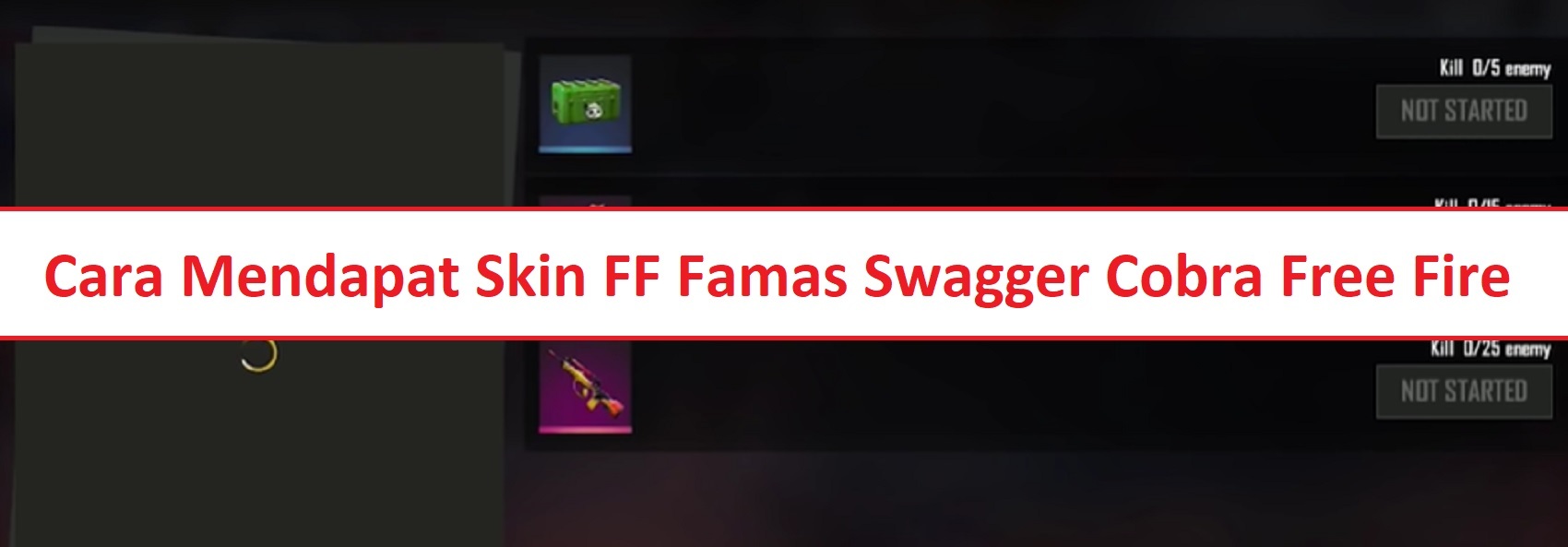 Cara Mendapat Skin Famas Swagger Cobra Free Fire (FF) – Esportsku