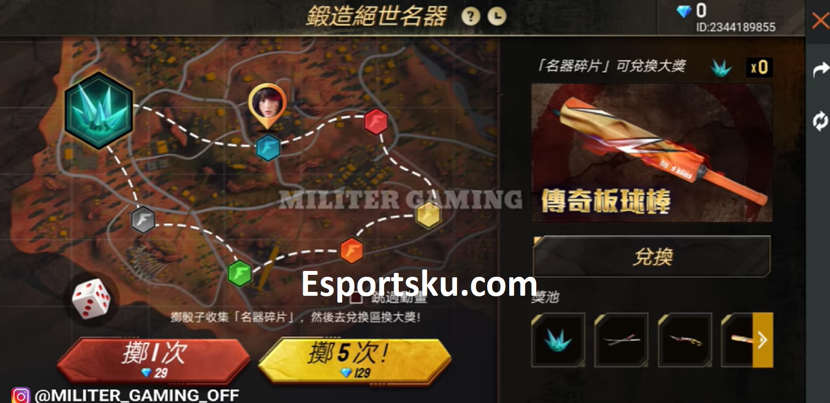 Bocoran Event FF Dadu Map Melee Free Fire – Esportsku