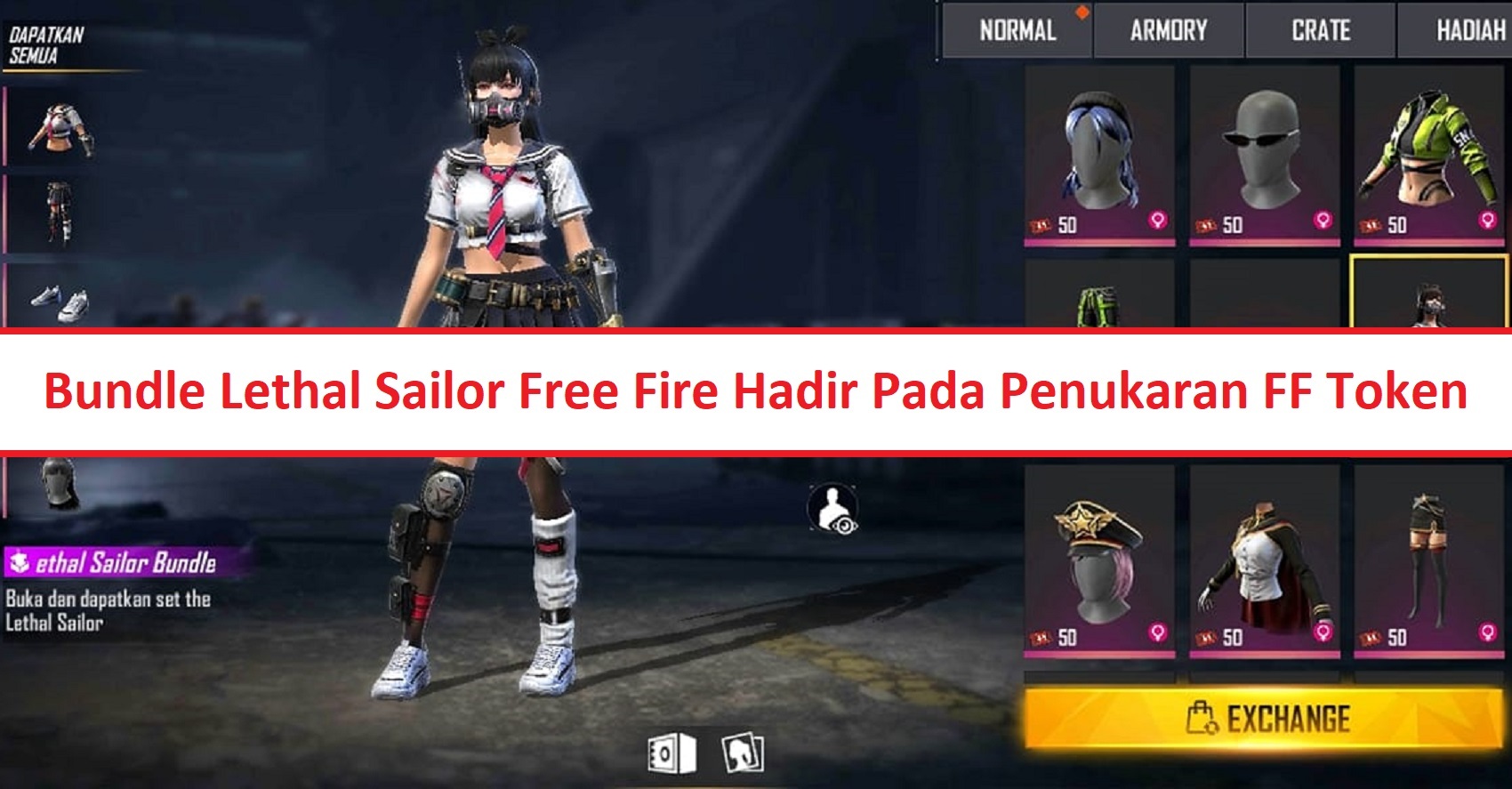 Bundle Lethal Sailor Free Fire Hadir Pada Penukaran Token FF – Esportsku
