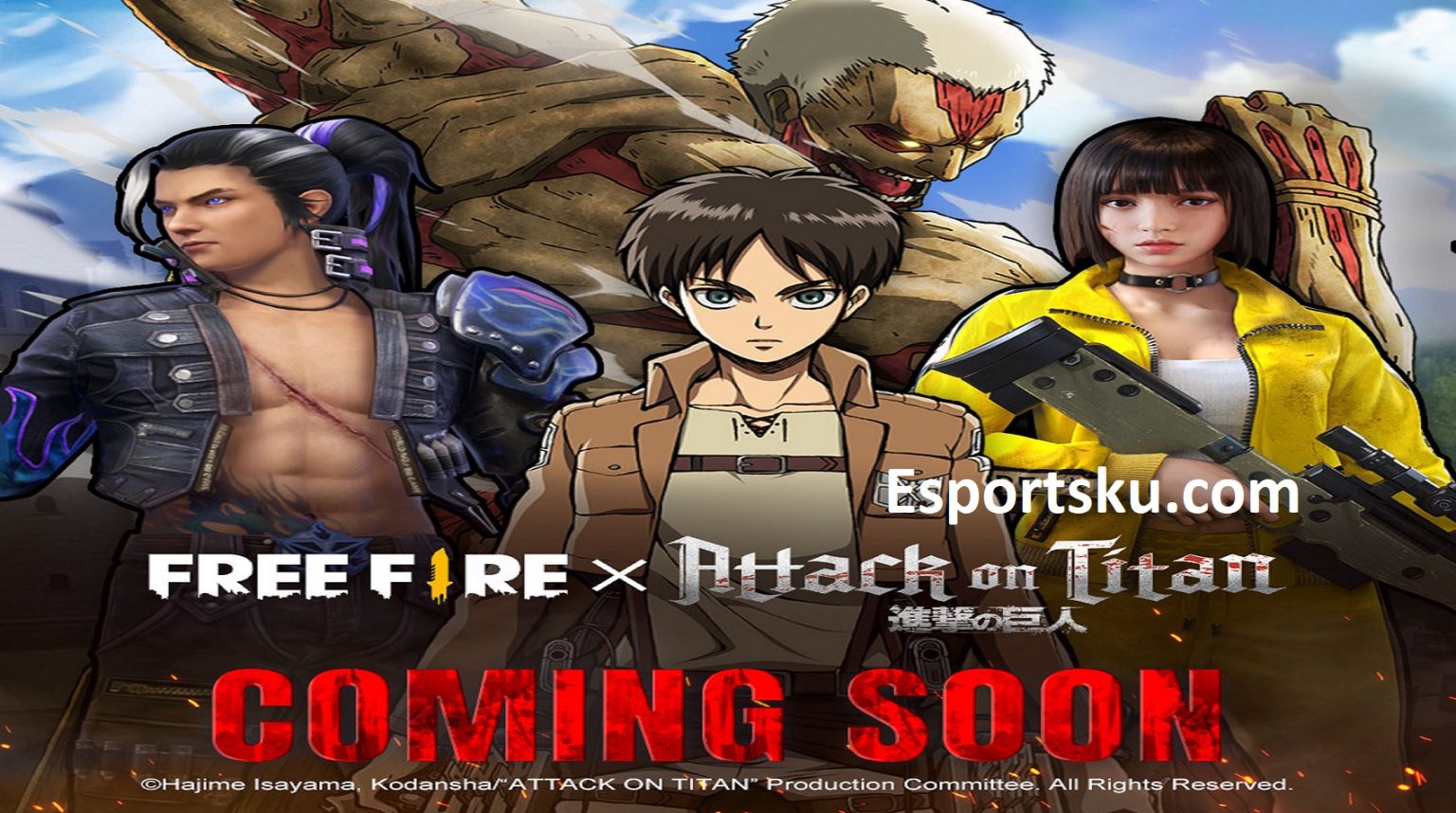 Resmi FF Kolaborasi Free Fire x Attack On Titan – Esportsku