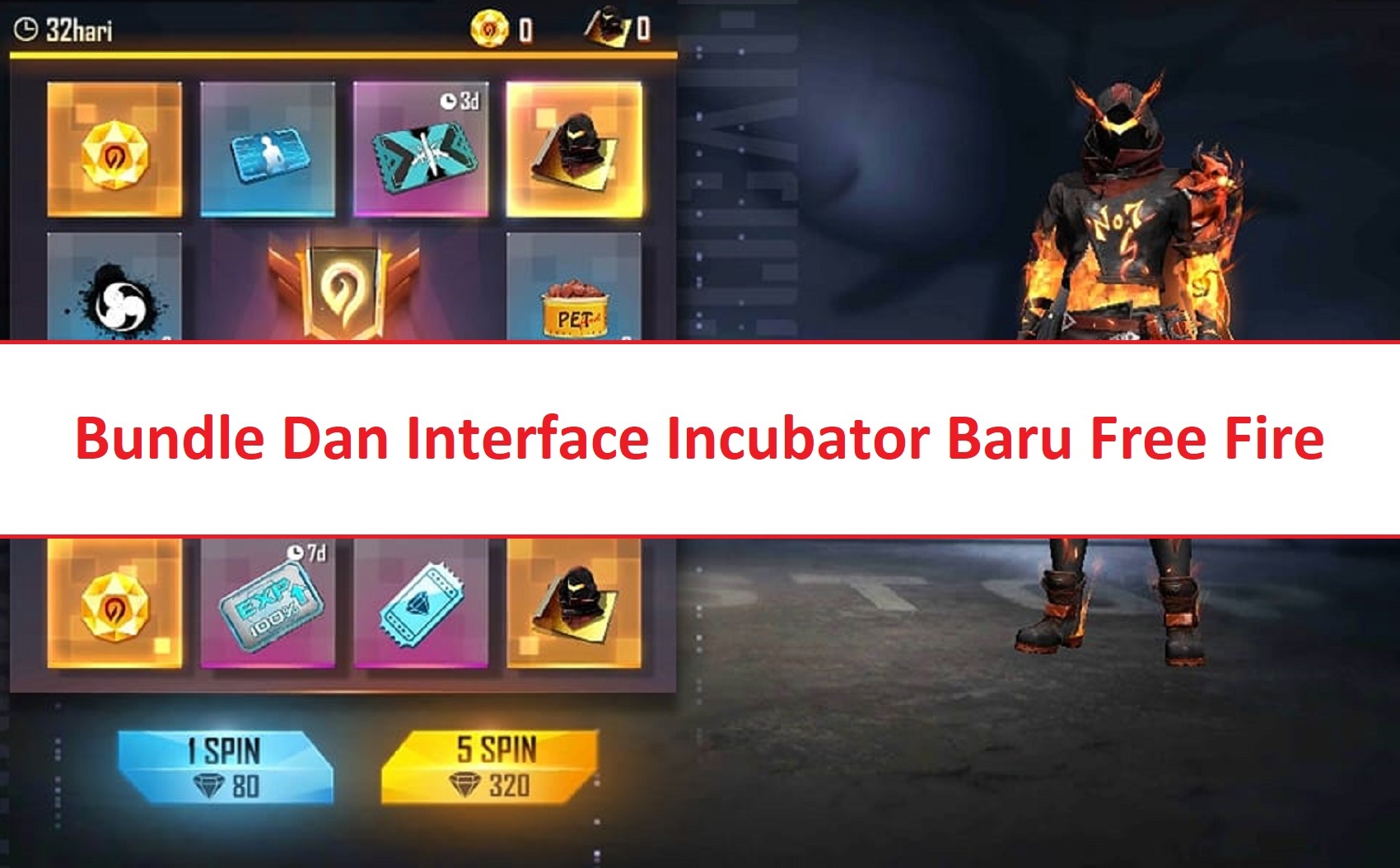 Incubator Bundle Netherworld FF dan Tampilan Interface Free Fire ...