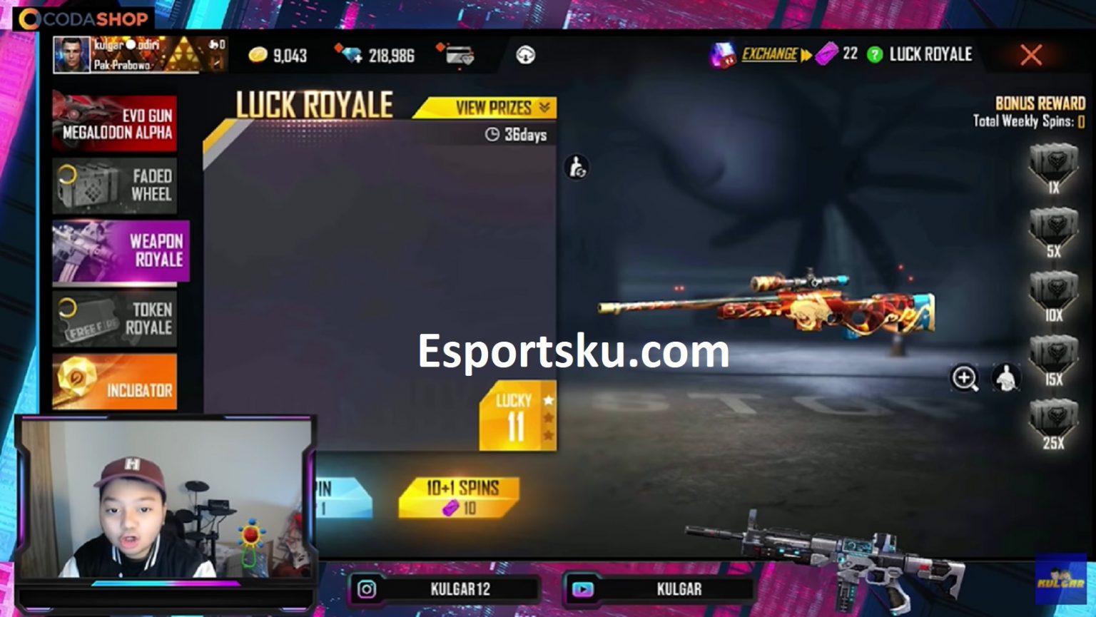 Skin AWM FF Lucky Koi Hadir di Weapon Royale Free Fire – Esportsku