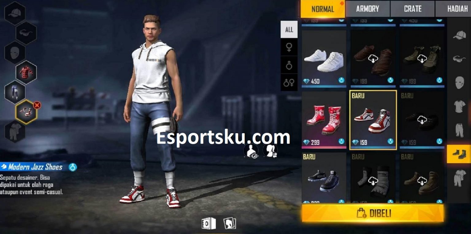 Skin Sepatu FF Modern Jazz Free Fire Terbaru – Esportsku
