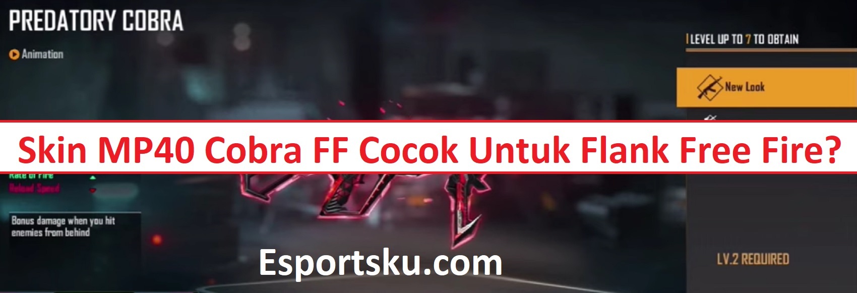 Apakah Skin MP40 Cobra FF Cocok Untuk Flanker Free Fire ? – Esportsku