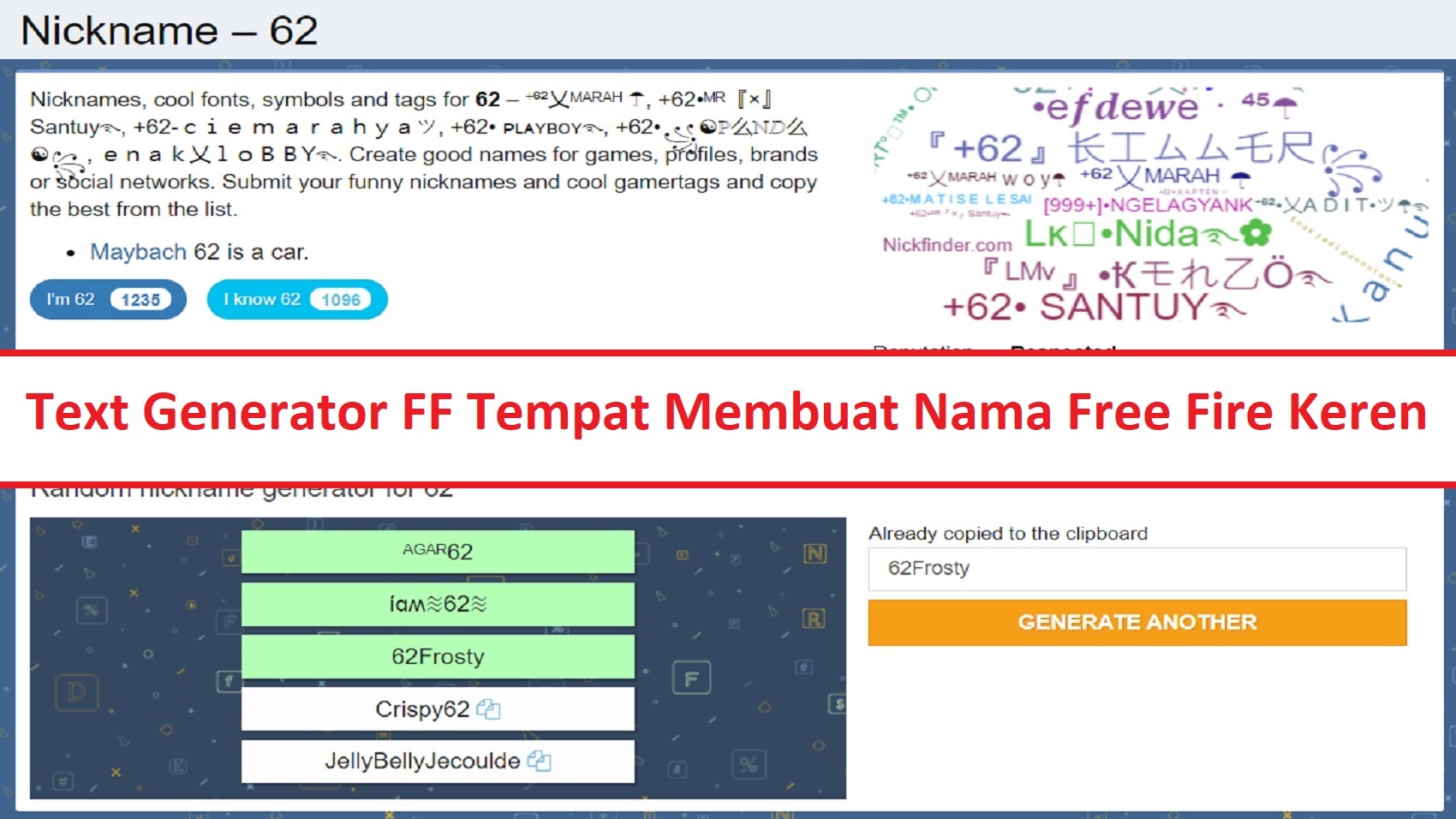 Text Generator FF Tempat Membuat Nama Free Fire Keren – Esportsku
