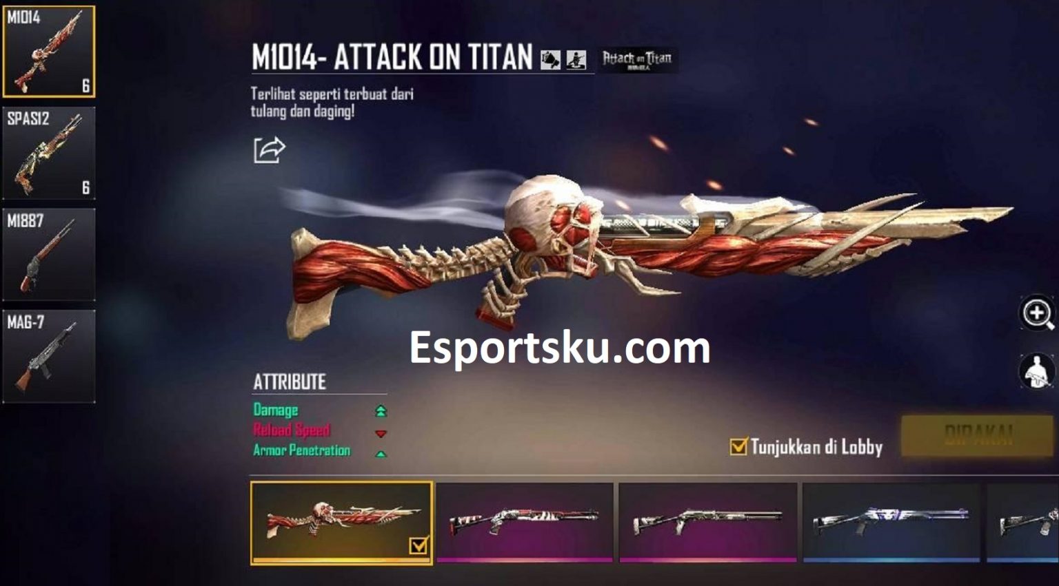 5 Skin Shotgun Sultan Free Fire (FF) – Esportsku