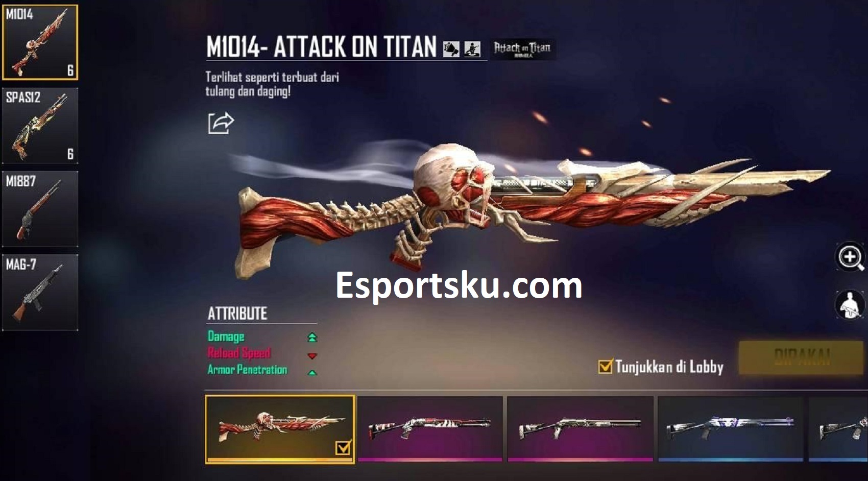 5 Skin Shotgun Sultan Free Fire (FF) – Esportsku