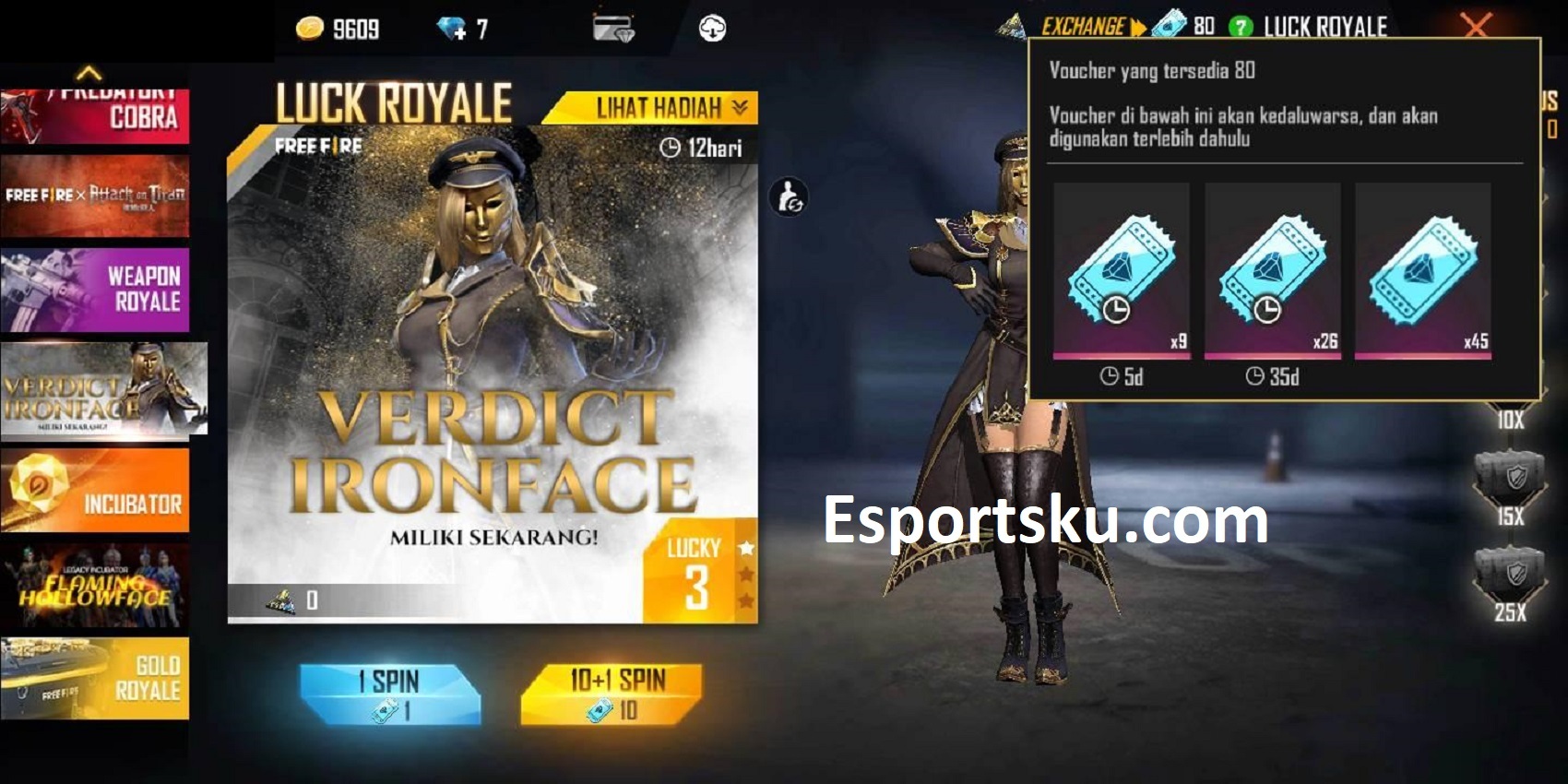 Cara Melihat Sisa Waktu Ticket Diamond Royale Free Fire (FF) – Esportsku