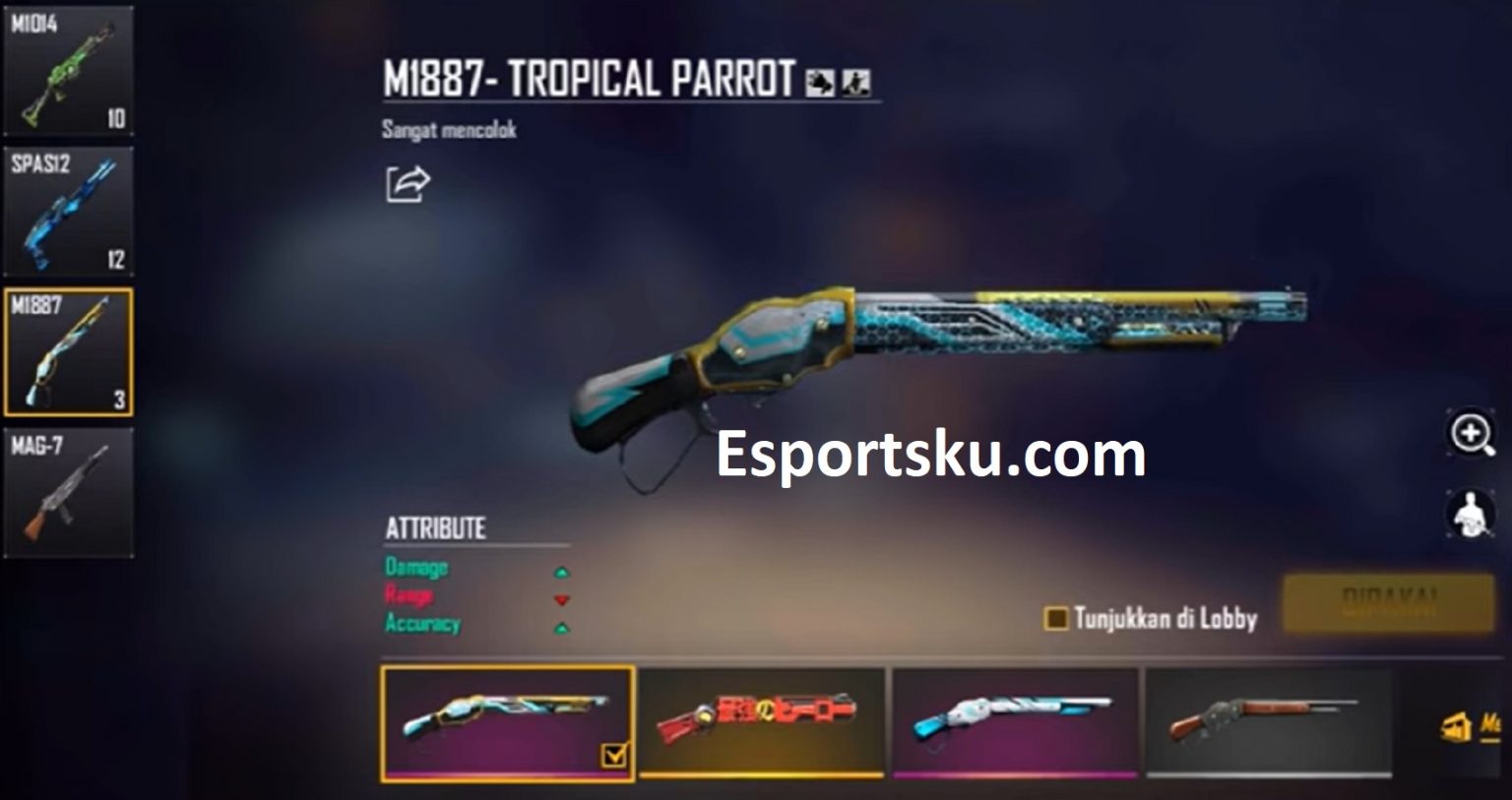 14 Skin M1887 Free Fire (FF) Terbaik dan Statistiknya – Esportsku