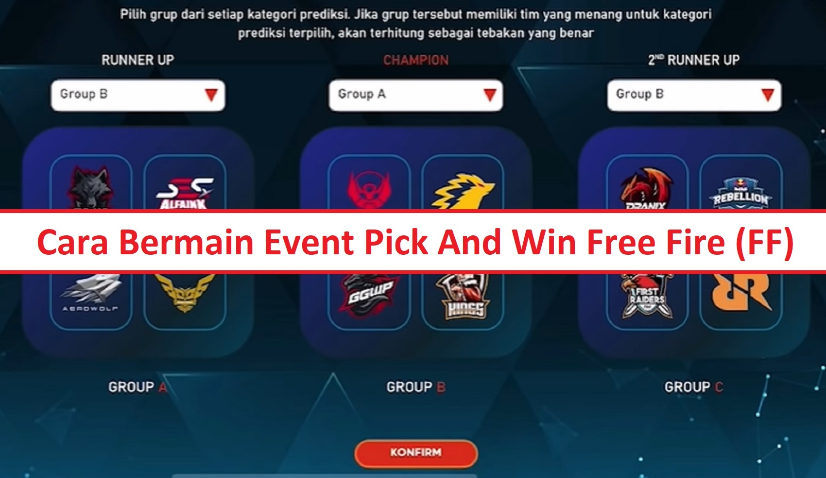 Cara Bermain Event Pick And Win Free Fire (FF) – Esportsku