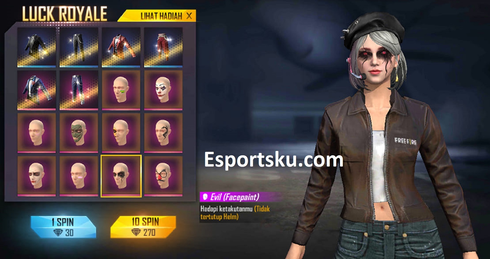 Bocoran Royale Spesial Facepaint Free Fire (FF) – Esportsku