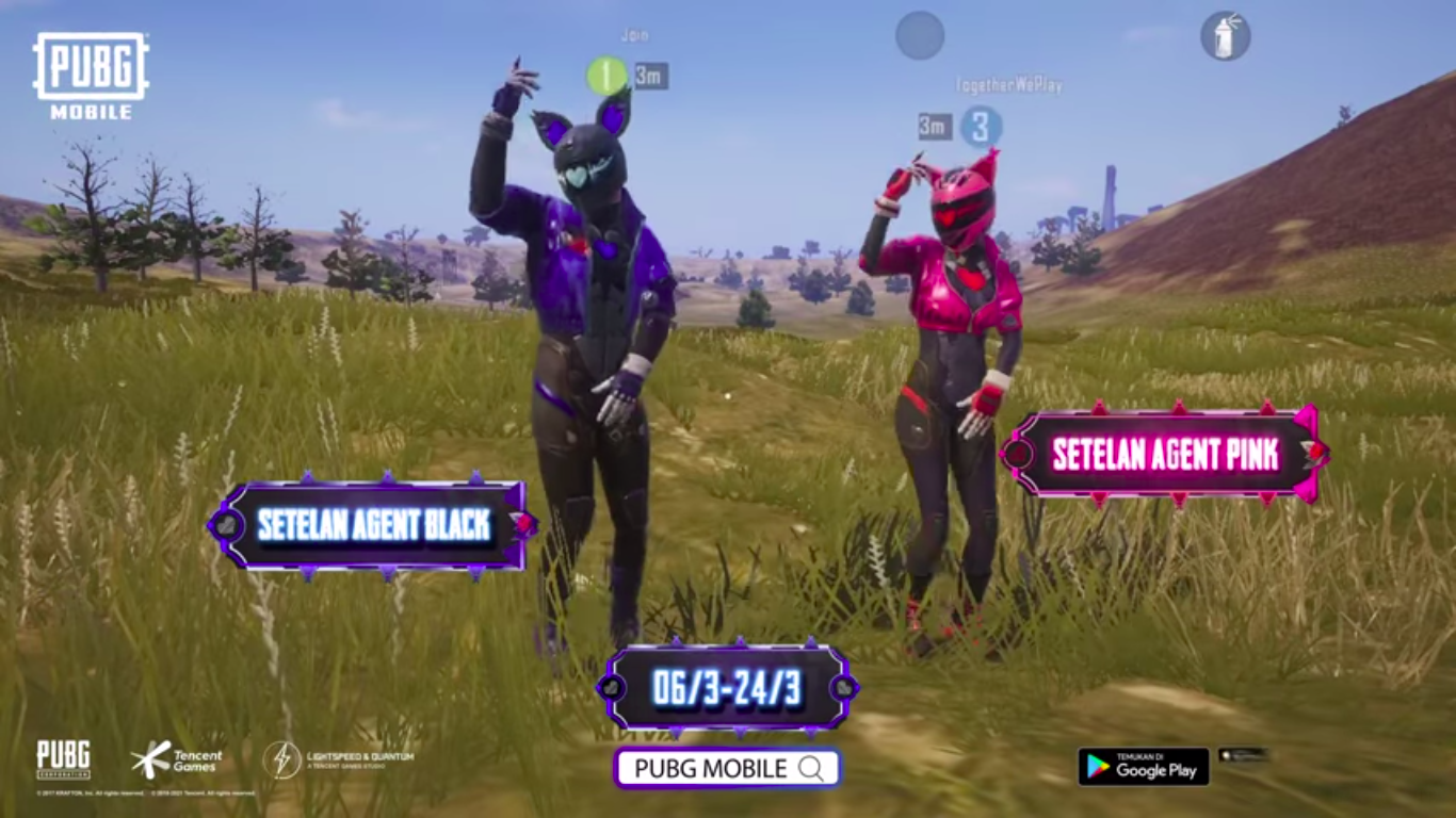 Set Outfit Agent Black dan Agent Pink Tersedia di PUBG Mobile, Setelan ...